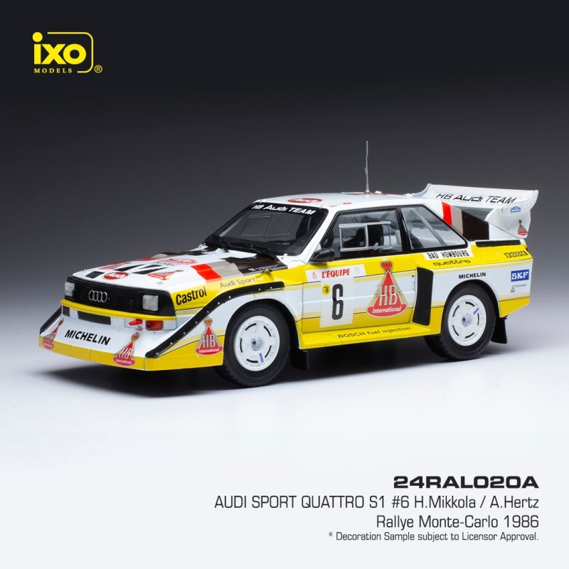 Audi Sport Quattro S1 HB 6 Rallye Monte Carlo 1986 Mikkola - Hertz IXO ...