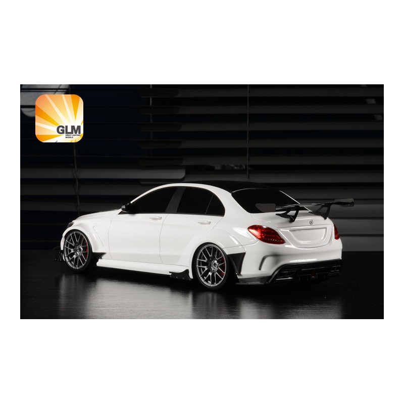 Mercedes Benz C63S AMG Darwinpro Widebody 2019 White GLM Models GLM188021 - Miniatures Autos Motos