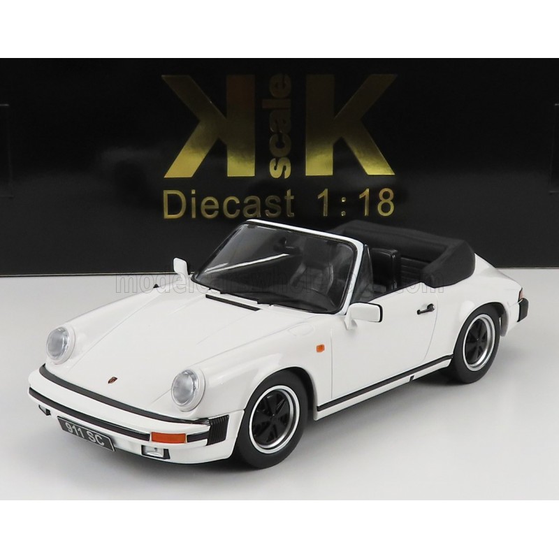 Porsche 911 SC cabriolet with extra softtop 1983 White KK Scale KKDC180751 - Miniatures Autos Motos