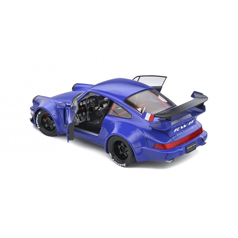 Porsche 911 964 RWB Rauh Welt 1992 Blue Solido S1807503 - Miniatures ...