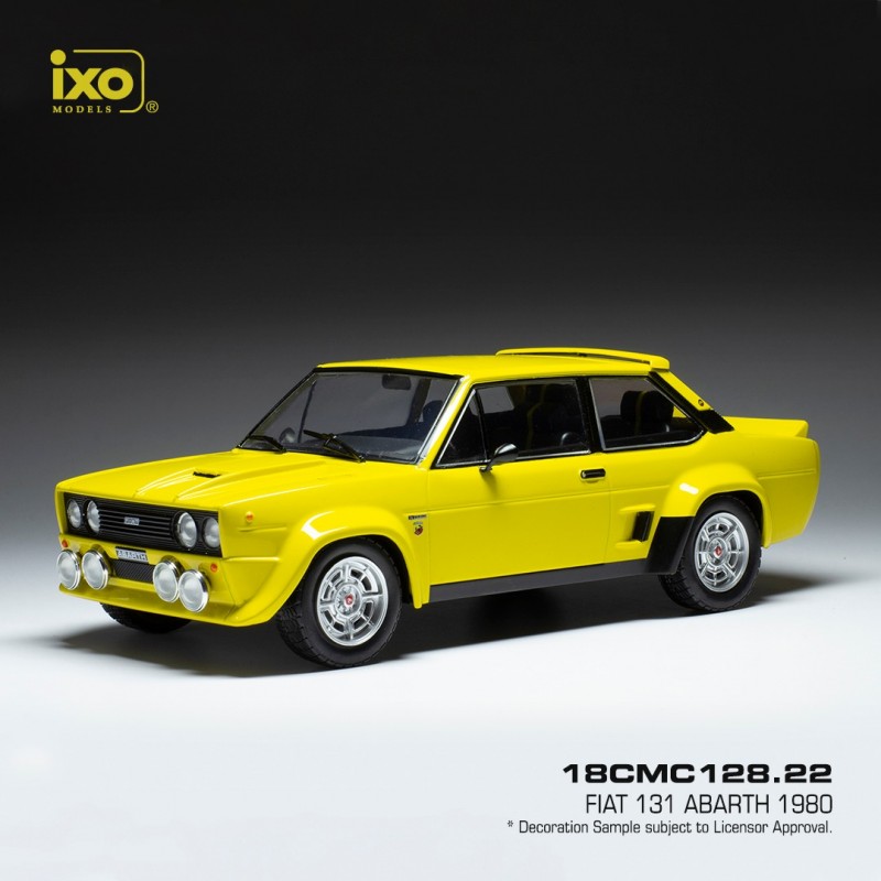 Fiat 131 Abarth 1980 Yellow IXO 18CMC128 - Miniatures Autos Motos