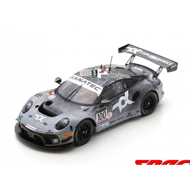Porsche 911 GT3 R 100 24 Heures de Spa Francorchamps 2022 Spark SB525 - Miniatures Autos Motos