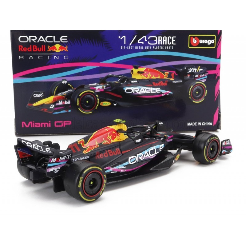 Red Bull RB19 11 Sergio Perez F1 Miami 2023 Bburago BU38082-11-MIA ...